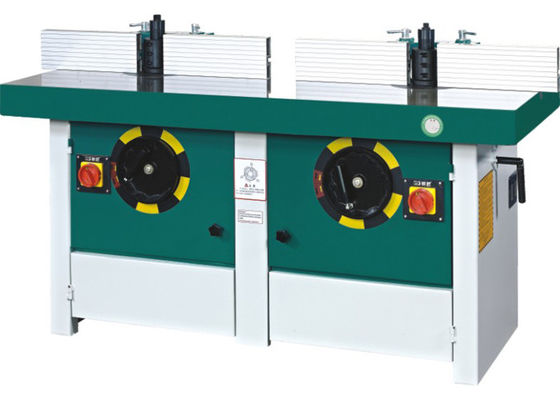 Wood Processing Portable Spindle Moulder Double Heads With 1130*670mm Table